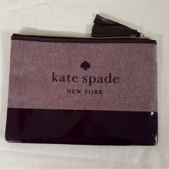 kate spade | Accessories | Kate Spade Zipper Pouch In Burgundy | Poshmark